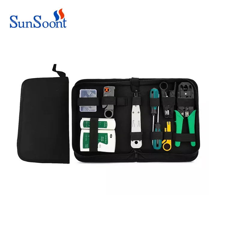 11 In 1 Computer Network Repair Tool Kit Lan Cable Tester Wire Cutter ...