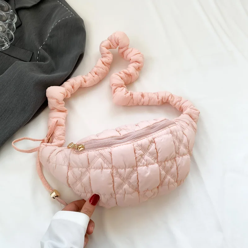 2024 Spring Summer Waist Bags Girls Soft Puffer Crossbody Bag Fanny ...