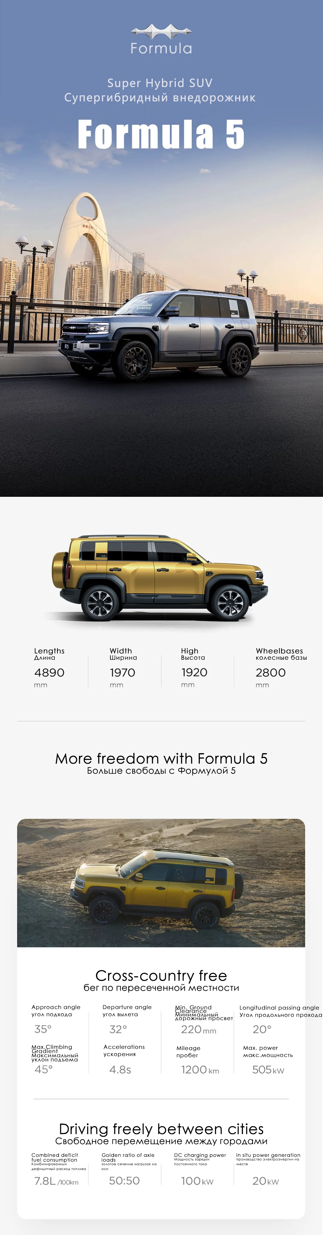 Byd 2024 New Cars Byd Hybrid Luxury Suv Bao 5 125km Formula Leopard 5 Dual Mode Off-road Dmo ...