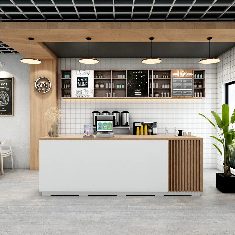 White Cash Wrap Counter - Stylish & Functional Solutions