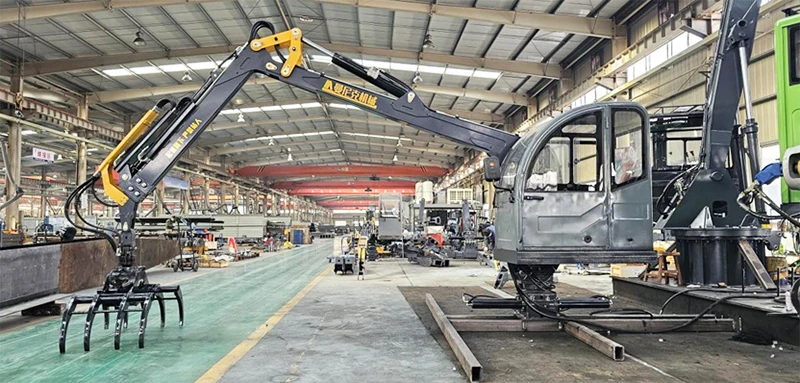 Excavator Steel Grabber Forest Log Crane Grapple Wood Catcher Timber ...