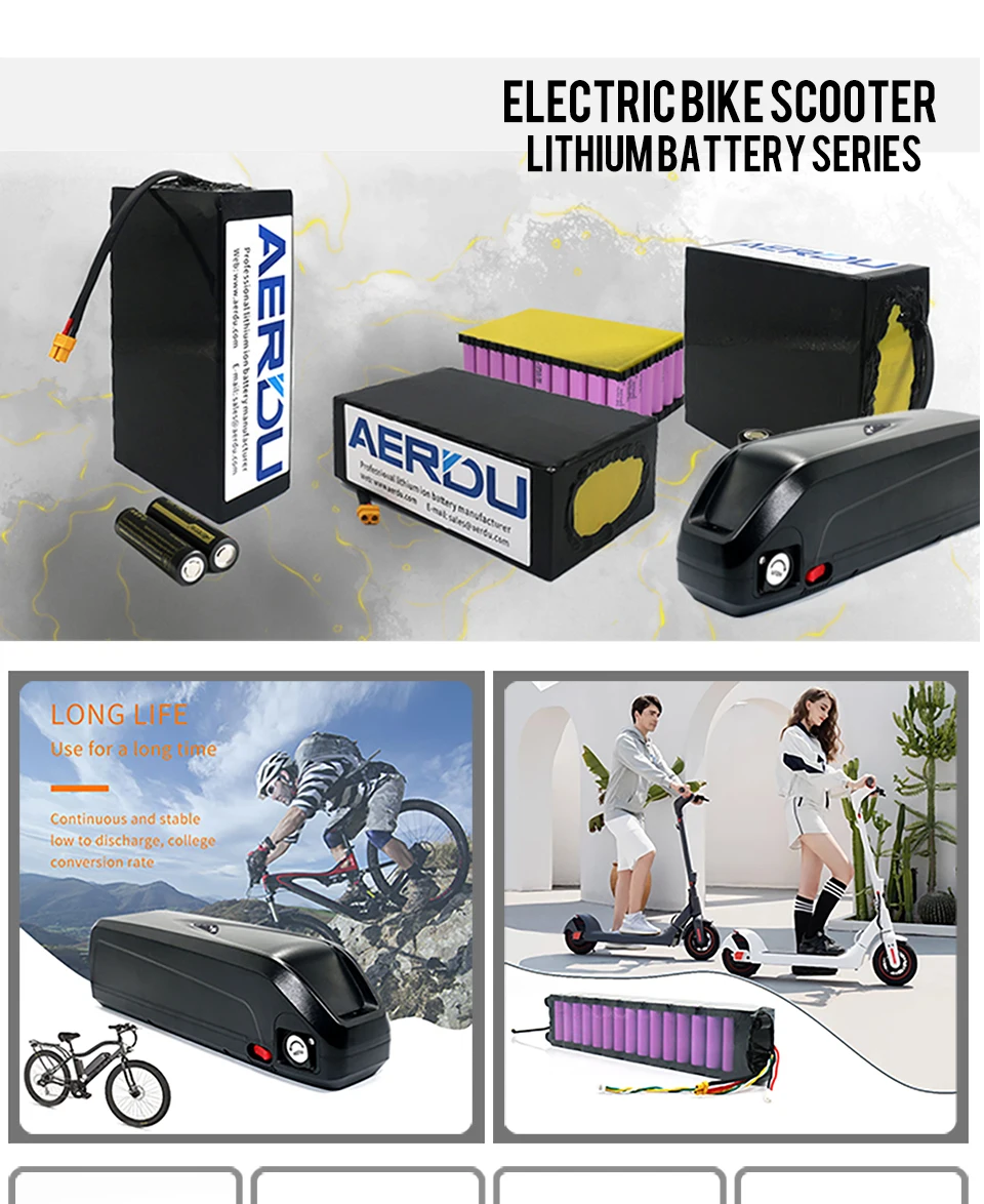 36v Powerful 18650 Cells Rechargeable Ebike Battery 12ah For Folding ...