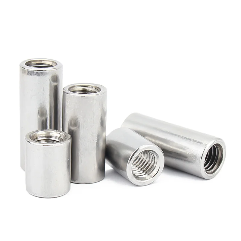 M3 M4 M5 M6 M8 M10 304 Stainless Steel Extend Long Lengthen Round Coupling Nut Connector Joint ...