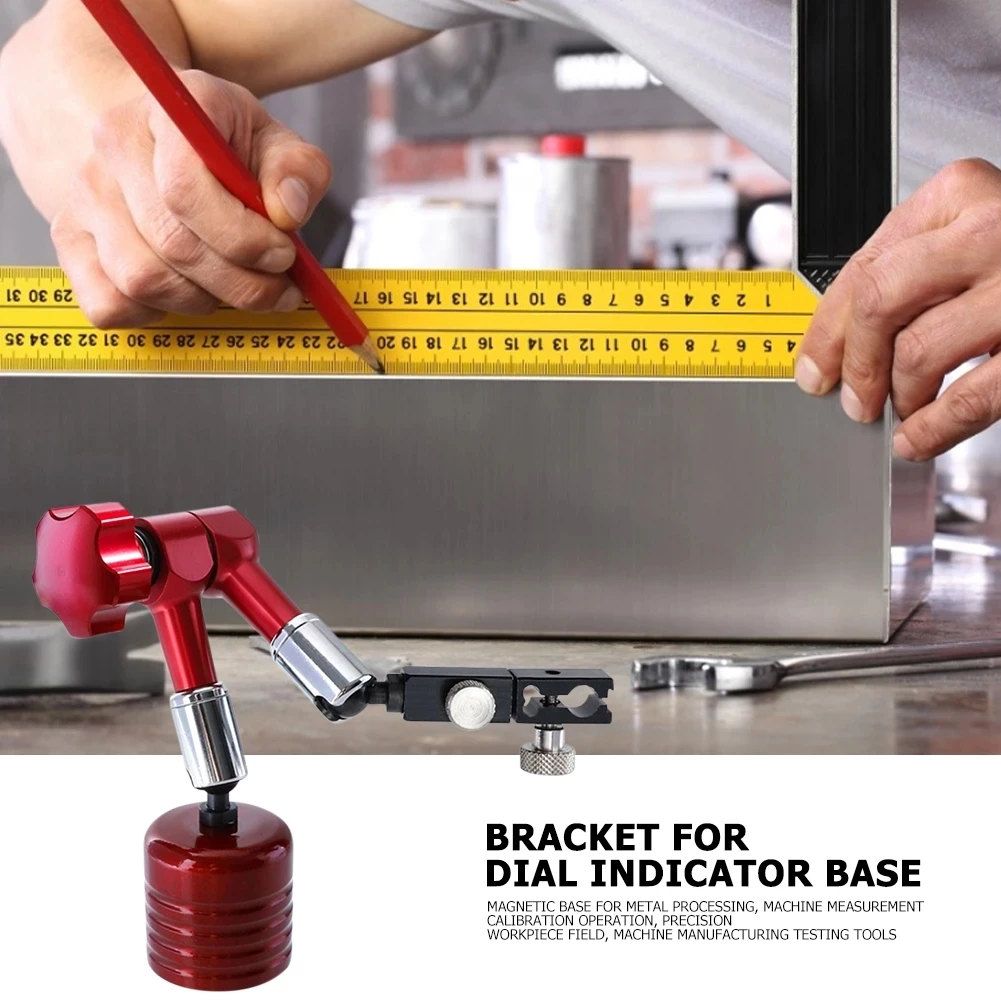 Adjustable Dial Test Indicator Gauge Universal Magnetic Base Flexible ...