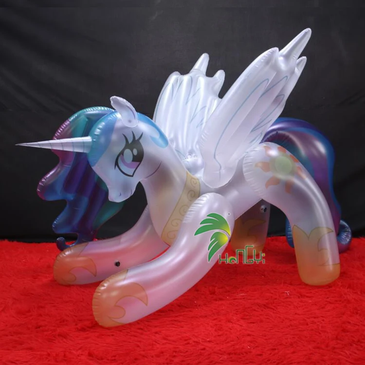 hongyi Inflatable Princess Pony Translucent PVC Inflatable Horse Animal ...