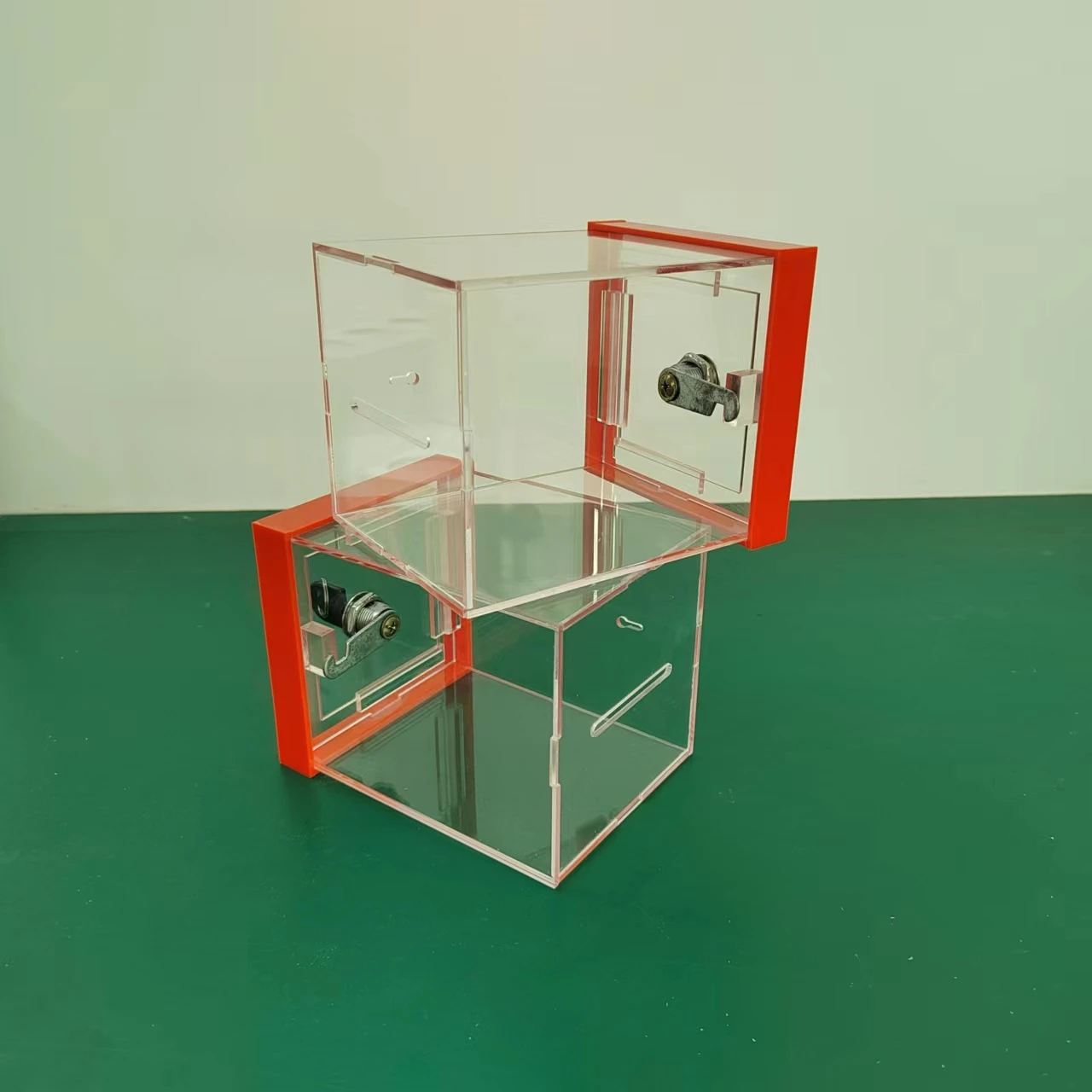 Customized Transparent Acrylic Small Desktop Money Bank Hung On The ...