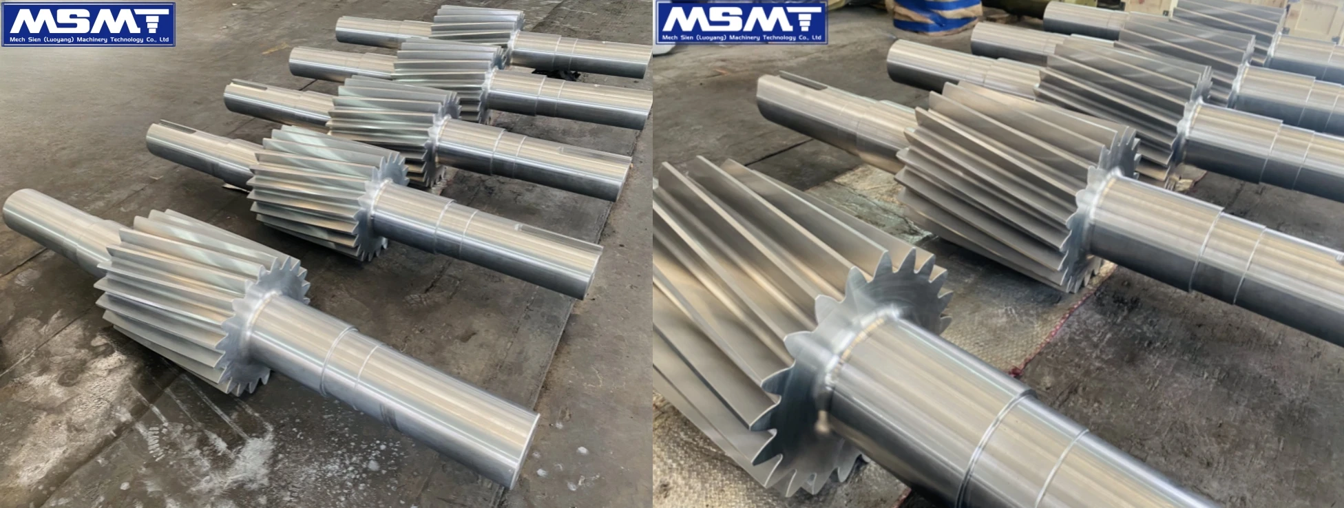 Large Diameter Herringbone Gear Shaft Custom Heavy Duty Steel Main Gear ...