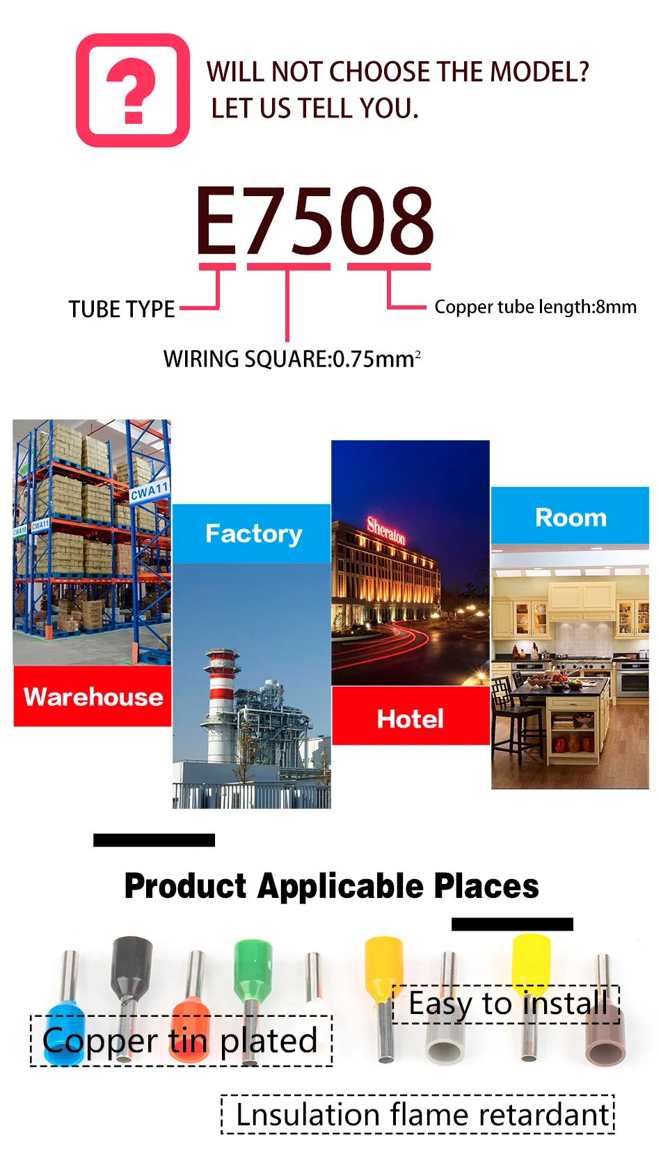 1000pcs/bag Ve1008 Whole Brass Pp Terminal Cables Ferrule Crimping ...