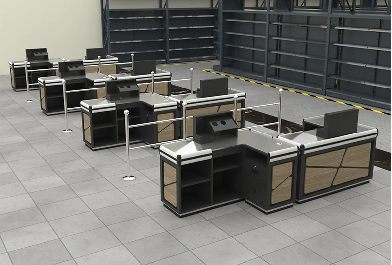 Supermarket Checkout Counter - Durable & Modern Design