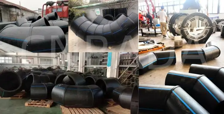 Customization Hdpe Pipe And Fittings Fabricated Hdpe Tee Butt-welding ...