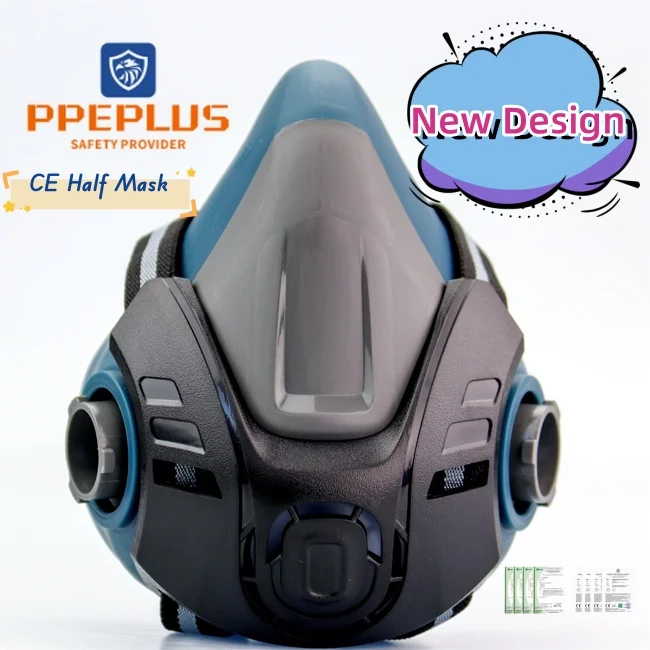 Reusable Respirator Gas Mask Half Mask Face Cover for Dust Fumes ...