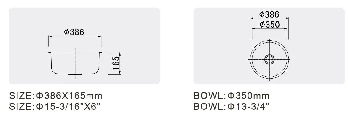 304 Stainless Steel Mini Bar Hand Wash Basin - Round Bowl