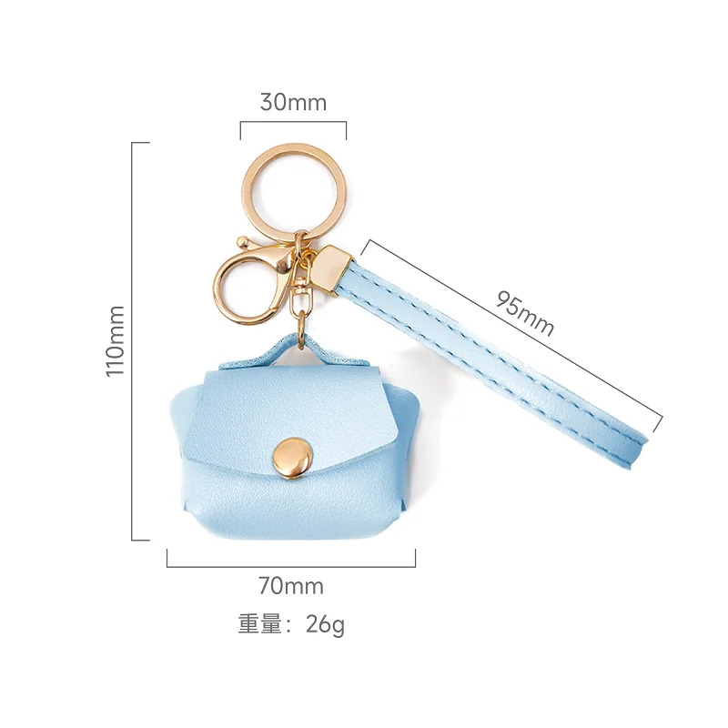 Key Case Bag Artwork Pendant Mini Coin Purse Leather Bag Keychain - Buy ...