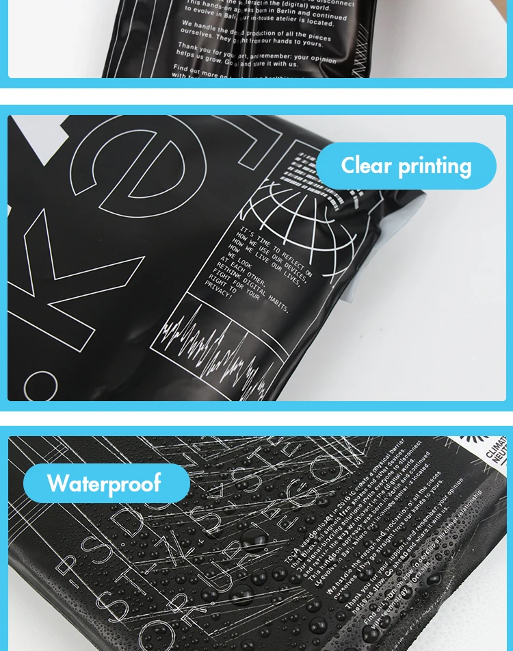 Custom Logo Eco-friendly Biodegradable Packages Poly Mailing PLA ...