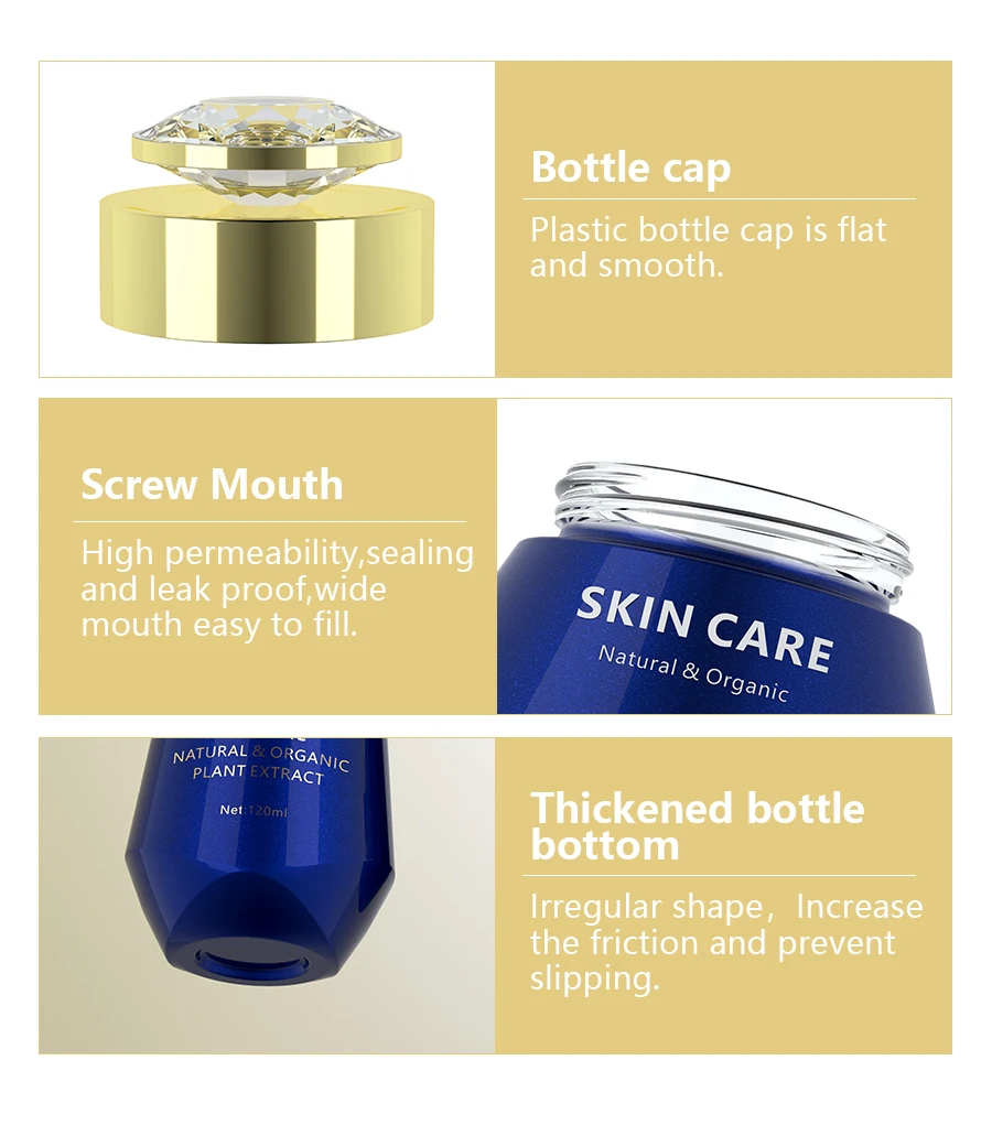 30g 50g 40ml 100ml 120ml Custom Skin Care Product Container Cream Jar Lotion Pump Bottle ...