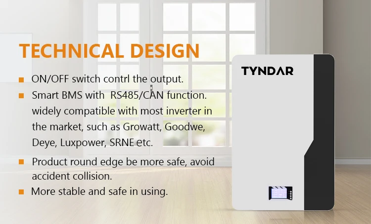 Tyndar Catl Lipo Inverter Solar Power Wall Energy Storage Battery ...