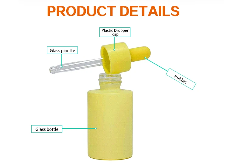 Custom Frosted Amber Dropper Bottle - 30ml Jieting Glass