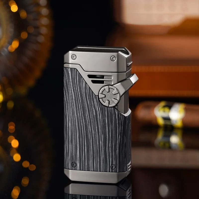High Quality Metal Cigar Lighter with 5-1 Blue Flame Custom Logo Torch ...