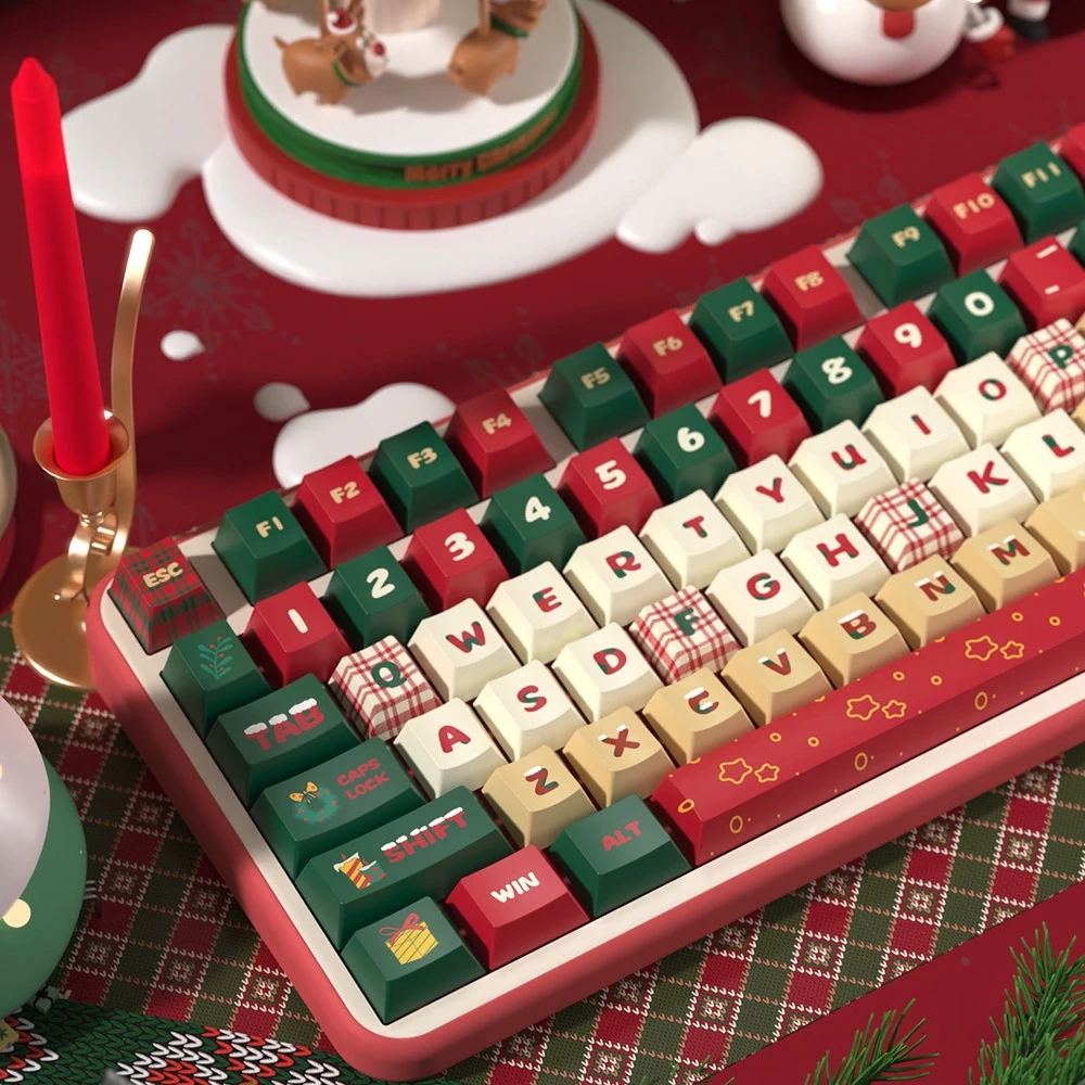 Christmas Snowman Keycap Mechanical Keyboard Cherry/mda Profile Pbt ...