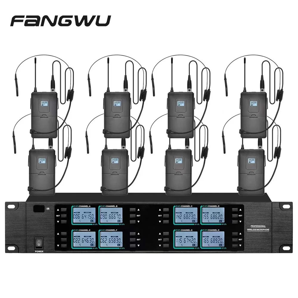 8 Channel Wireless Microphone for Conferences, Meetings & Events ...