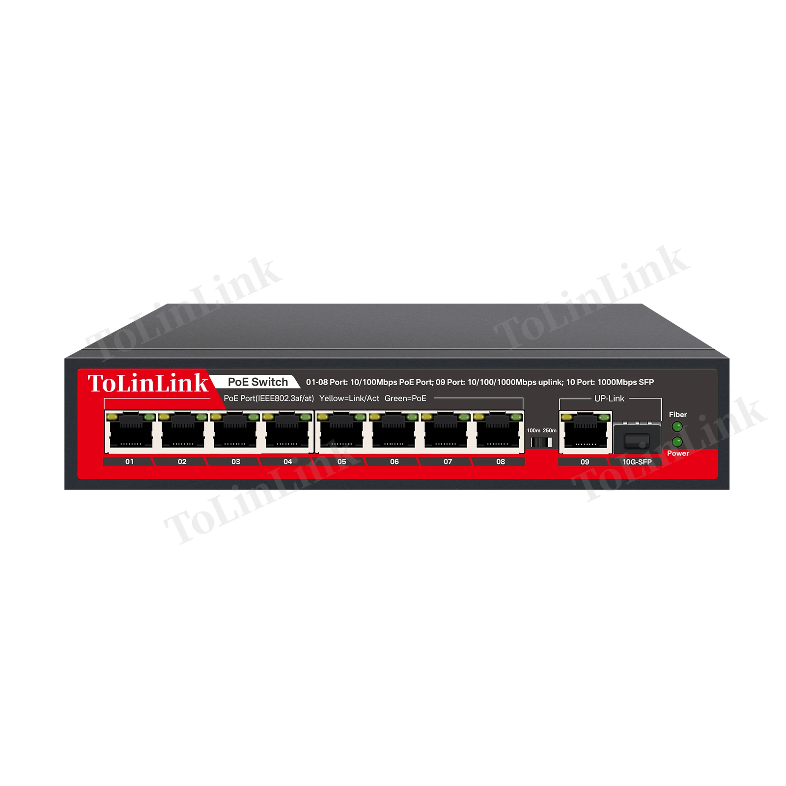 Tolinlink Poe Network Switch 8 10/100mbps Poe Port And 1 Ge Rj45 Uplink 1 Ge Poe Switches - Buy ...