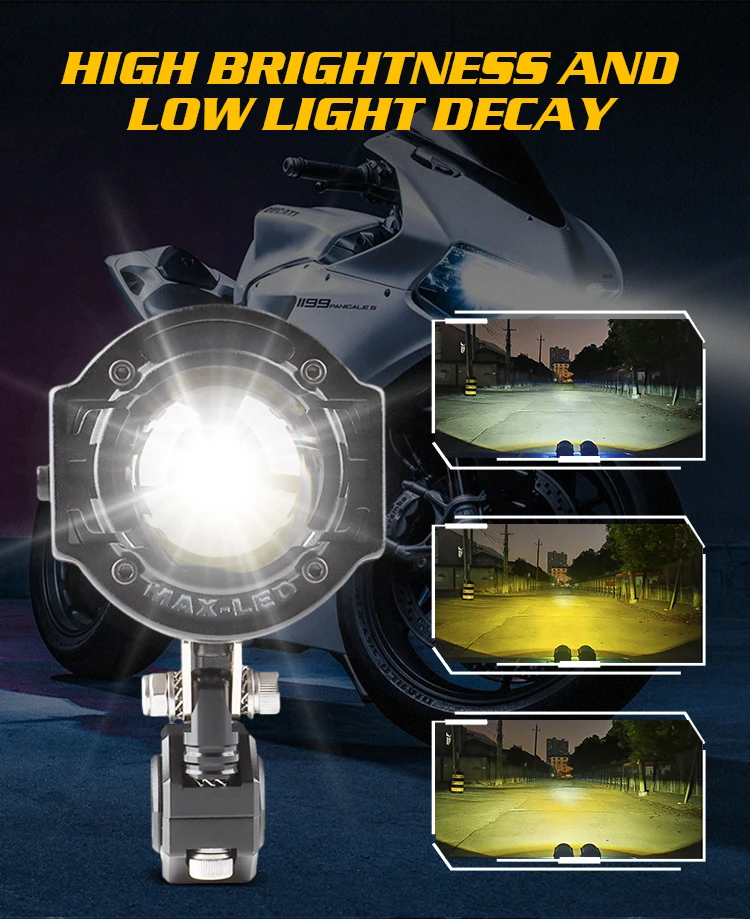 Motorcycle Light System Drl Fog Lamp Adjustable Led Motorcycles Headlight Lens Projectors Signal ...