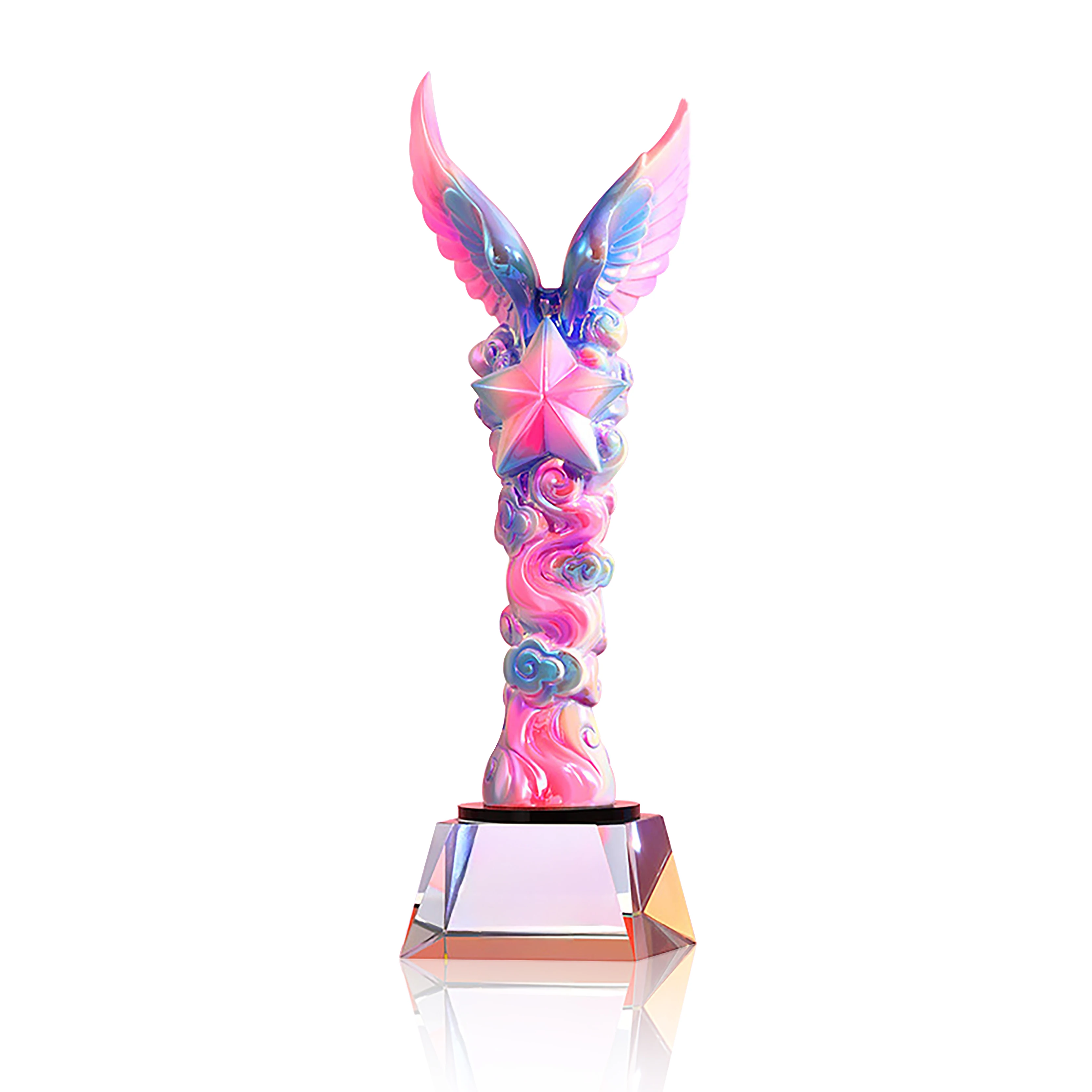 Customized Resin Trophy with Crystal Base - Perfect Souvenir