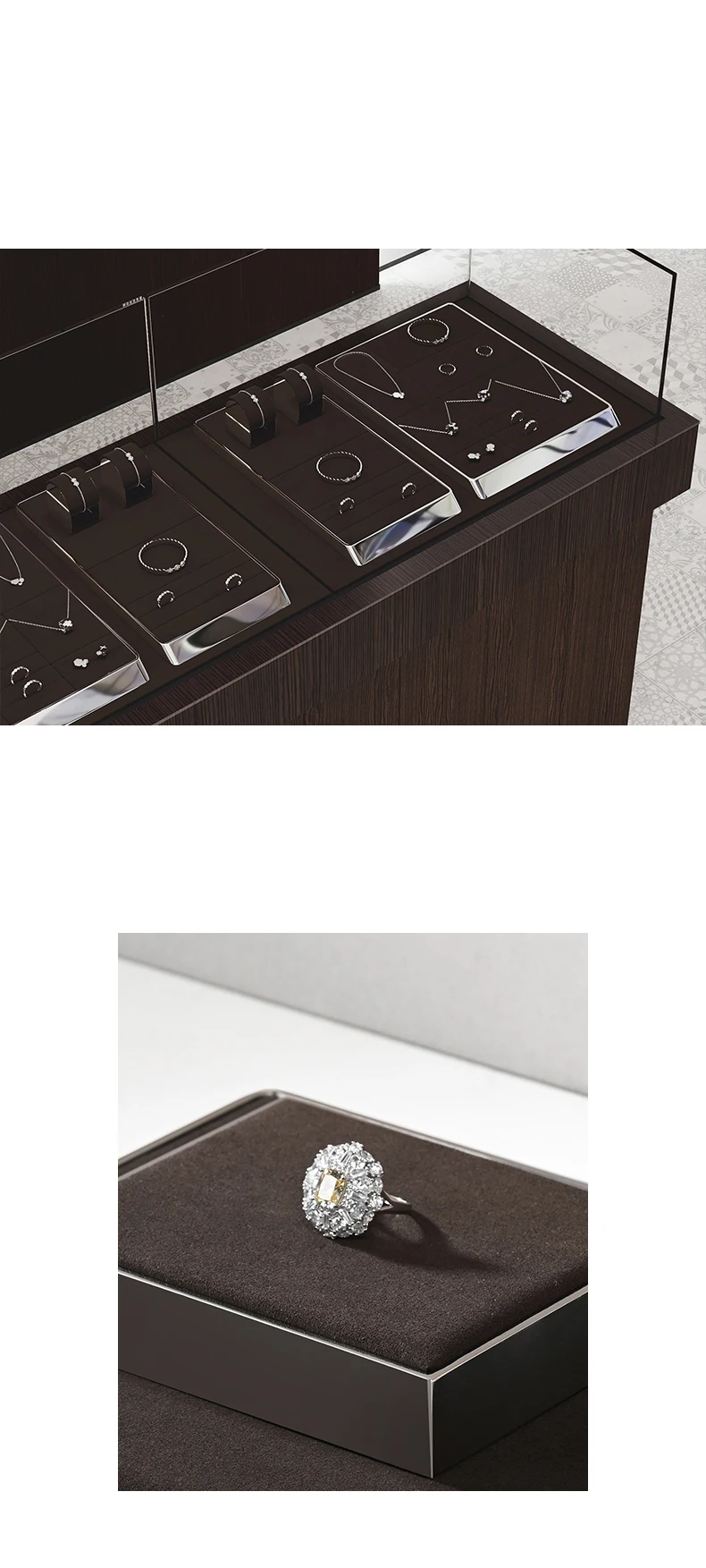 FANXI Custom Microfiber Metal Velvet Jewelry Trays Organizer Set ...