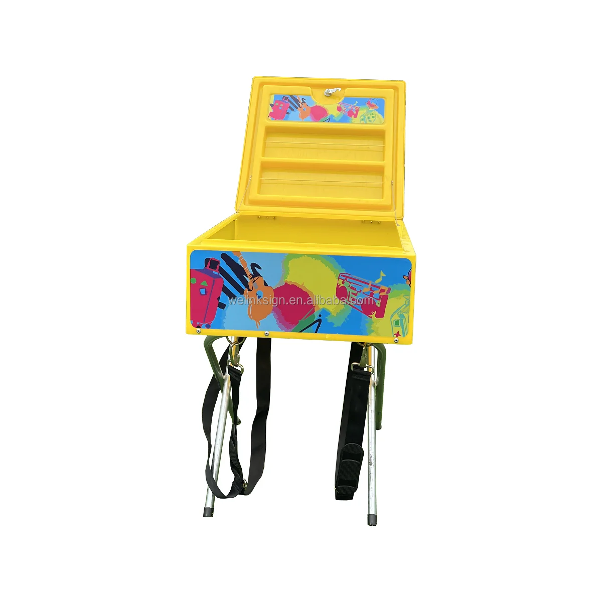 Street Sale Cigarette Vendors Backpack Hawker Box Display Stand