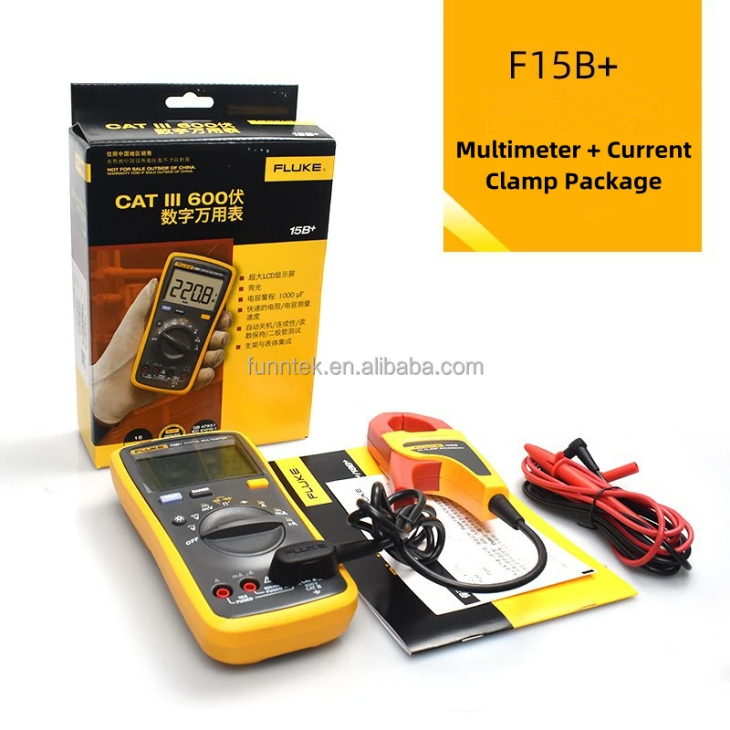 Fluke Economical And Practical Multimeter 15b+ Handheld Digital Display ...
