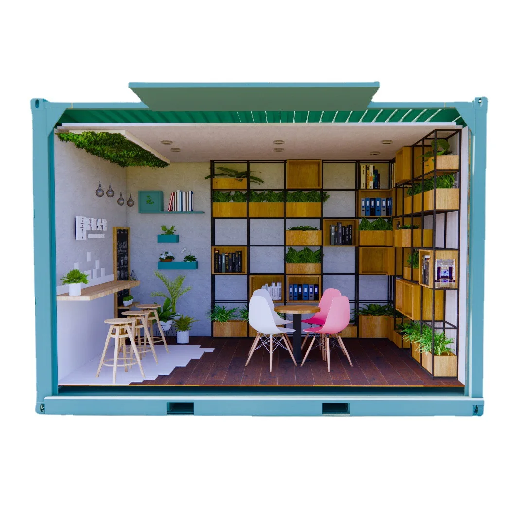 Prefabricated Modular Mobile Container Shop Booth Movable Shop Shipping ...