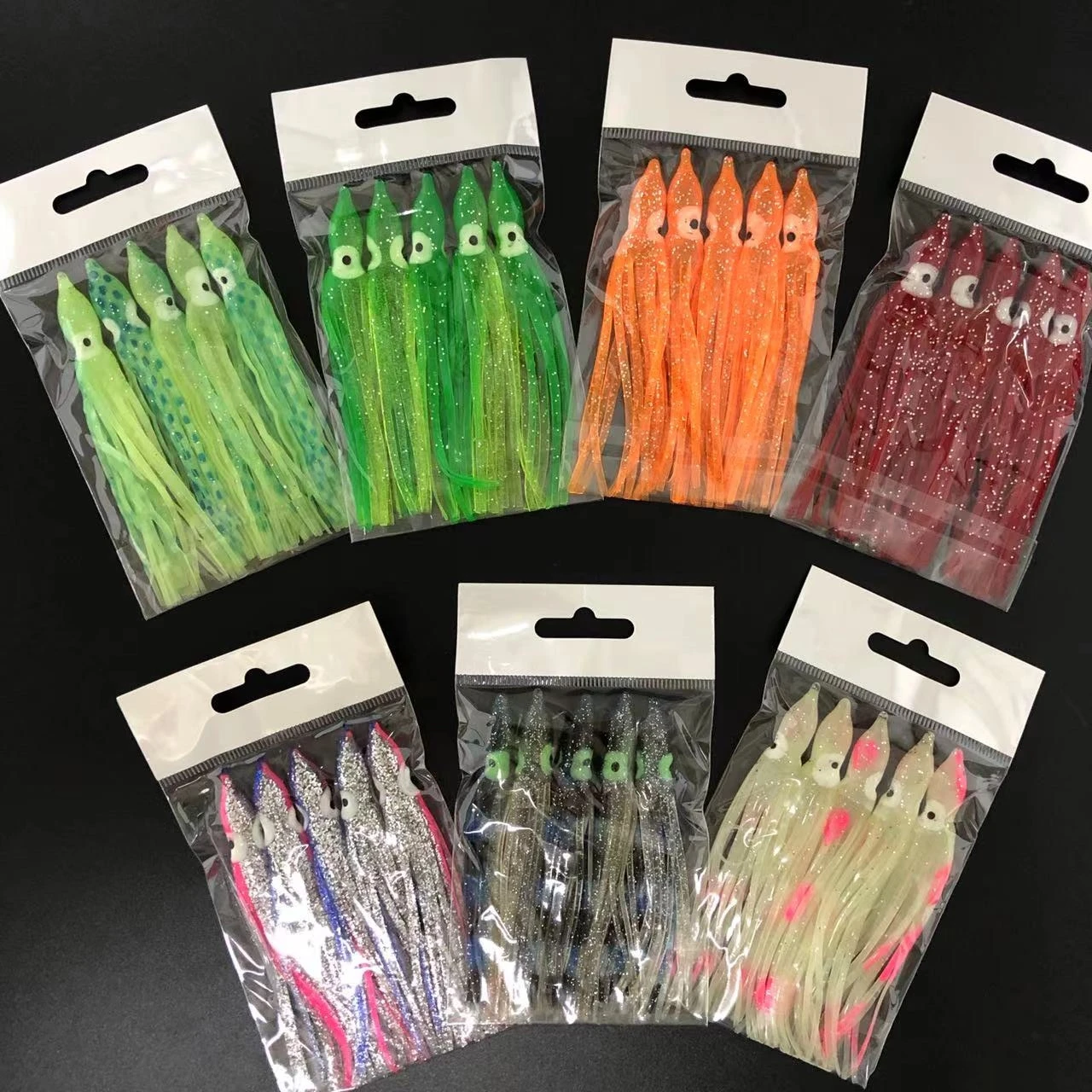 Superiorfishing Octopus Hoochies 10cm Octopus Skirt Trolling Squid Pvc ...