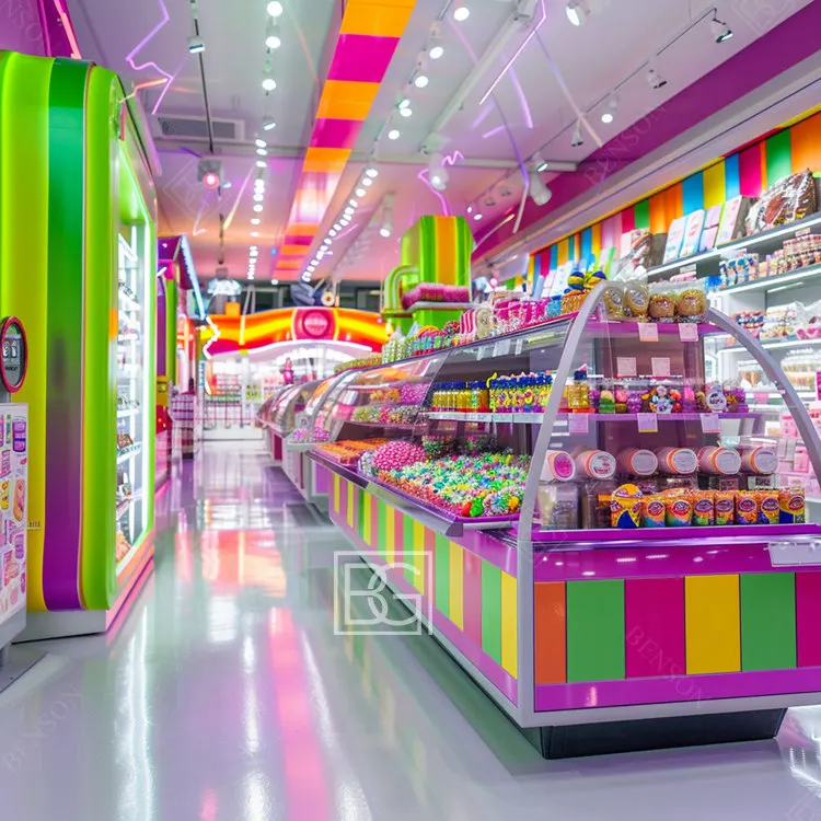 Luxury Giant Candy Cane Wooden Cabinet Sweet Display Racks Chocolate ...
