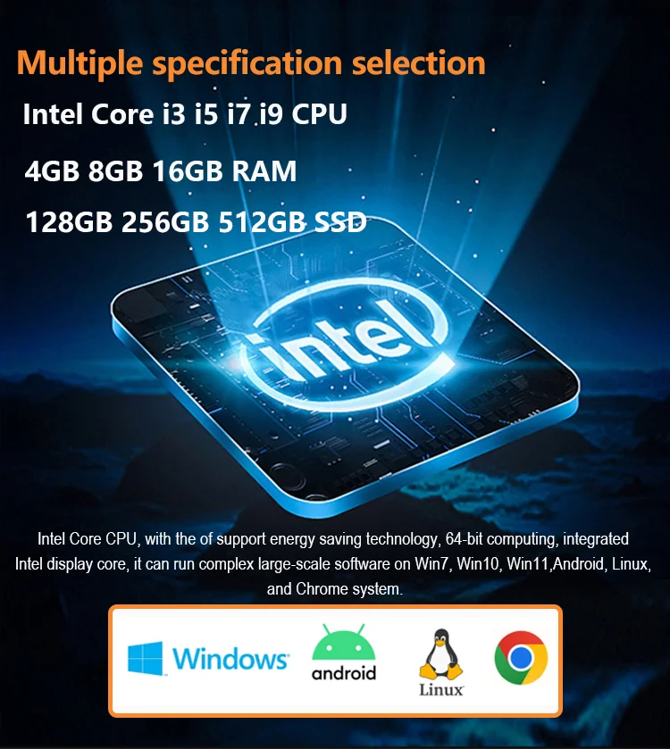 Whiteboard Education Conference Inserted Pc Dual-fan All Aluminum Intel ...