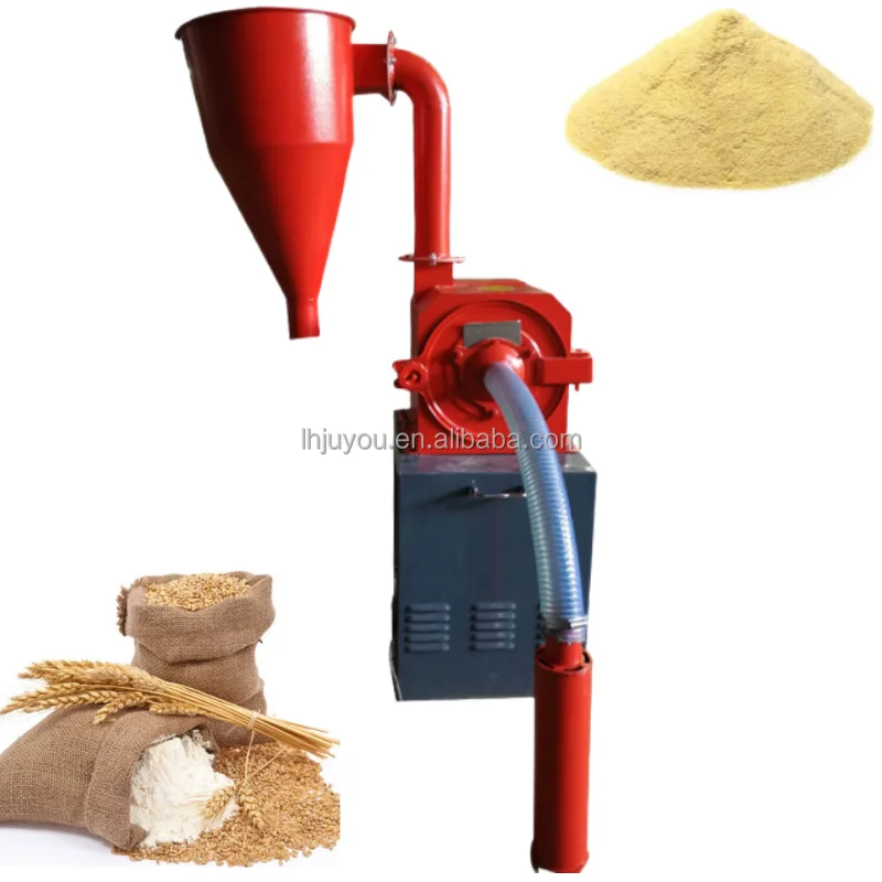 Self-suction Crusher Wheat Maize Corn Rice Flour Making Mill Grinder ...