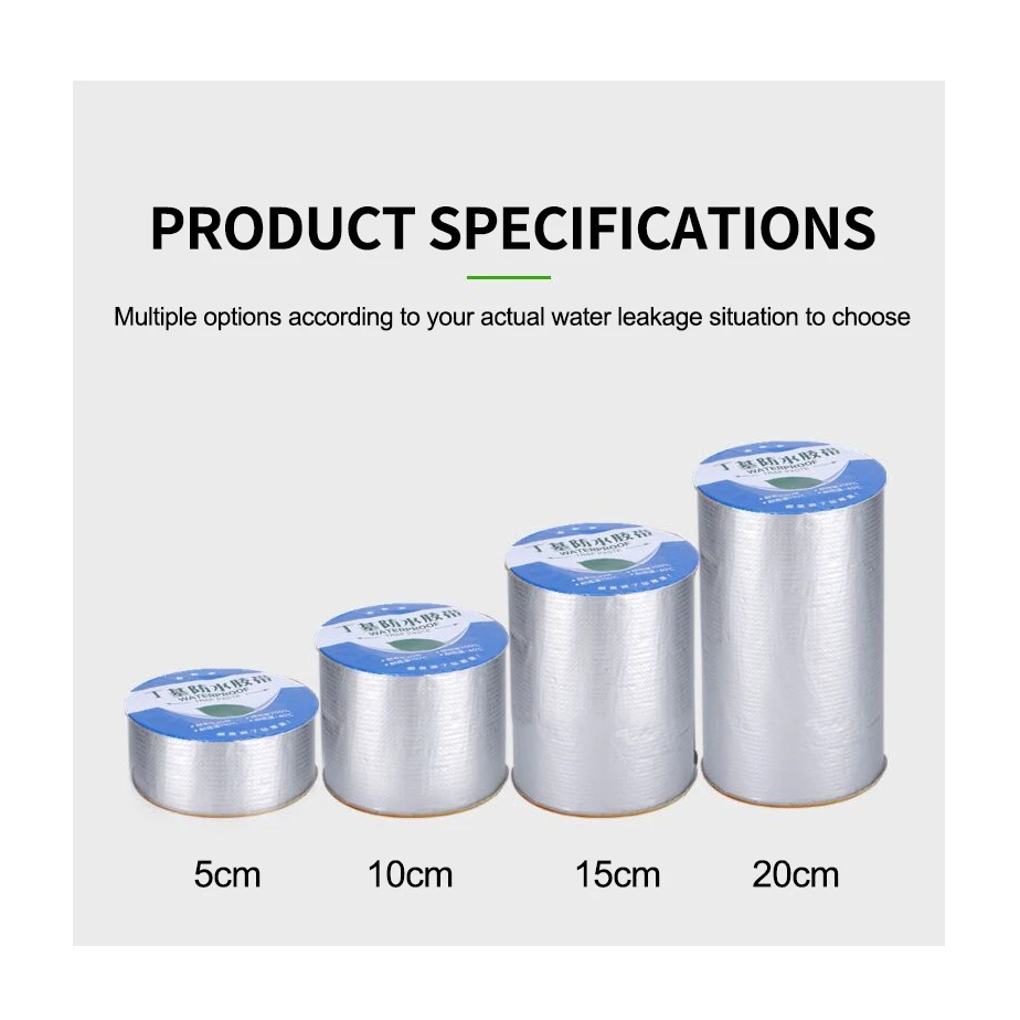 Manufacturer 5m Water Stop Leakage Aluminum Foil Waterproof Butyl ...