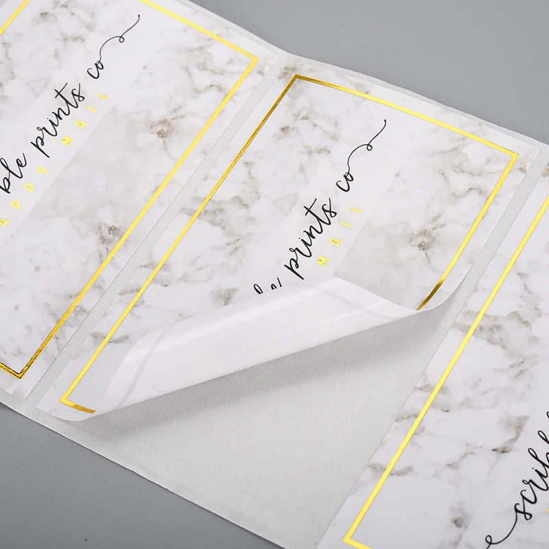 Custom Printed Roll Adhesive Gold Foil Labels Waterproof Paper Sticker ...