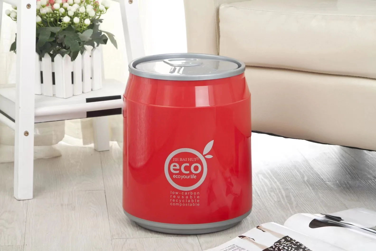 Mini Cola Cans Trash Can Creative Fashion Home Covered Press Bathroom ...