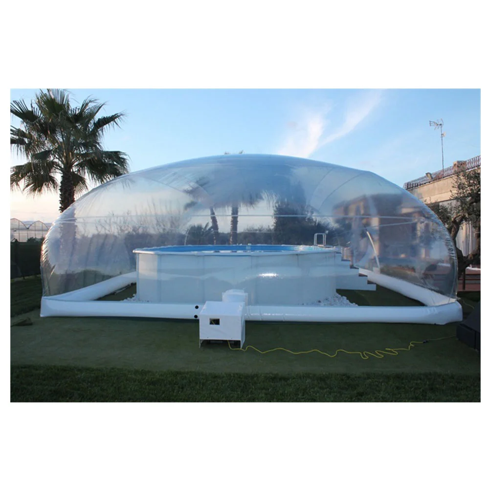 Clear Pvc Transparent Inflatable Pool Dome / Waterproof Swimming Pool ...