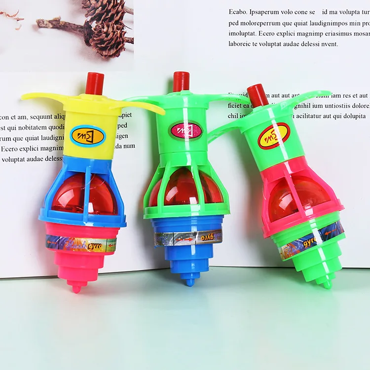 New Funny Children Flash Toy With Launcher Bounce Spinning Top Fidget ...