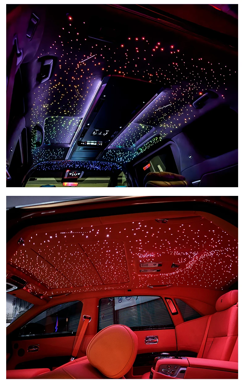 16W RGBW Double Color Meteor LED Fiber Optic Star Ceiling Kit Starlight ...