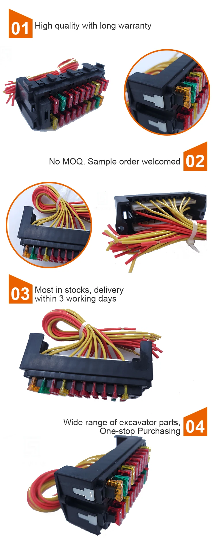 Komatsu PC200-8 Fuse Box for Excavators | Reliable AC Fuse Box ...