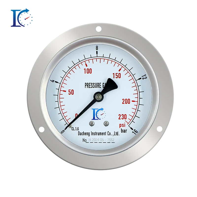 High-precision Axially Mounted Hydraulic Oxygen Pressure Gauge ...