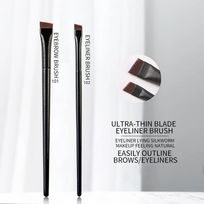 Wholesale Eyeliner Brush Ultra-thin Beveled Blade Eyebrow Brush Professional Single Makeup Brush ...