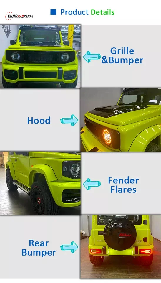 Jimny Upgrade to G63 Mini G Style PP Material Body Kit