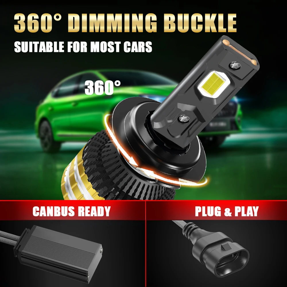 The New Ake 200w Led Headlight Super Brightness 400% H4 Led Headlight ...