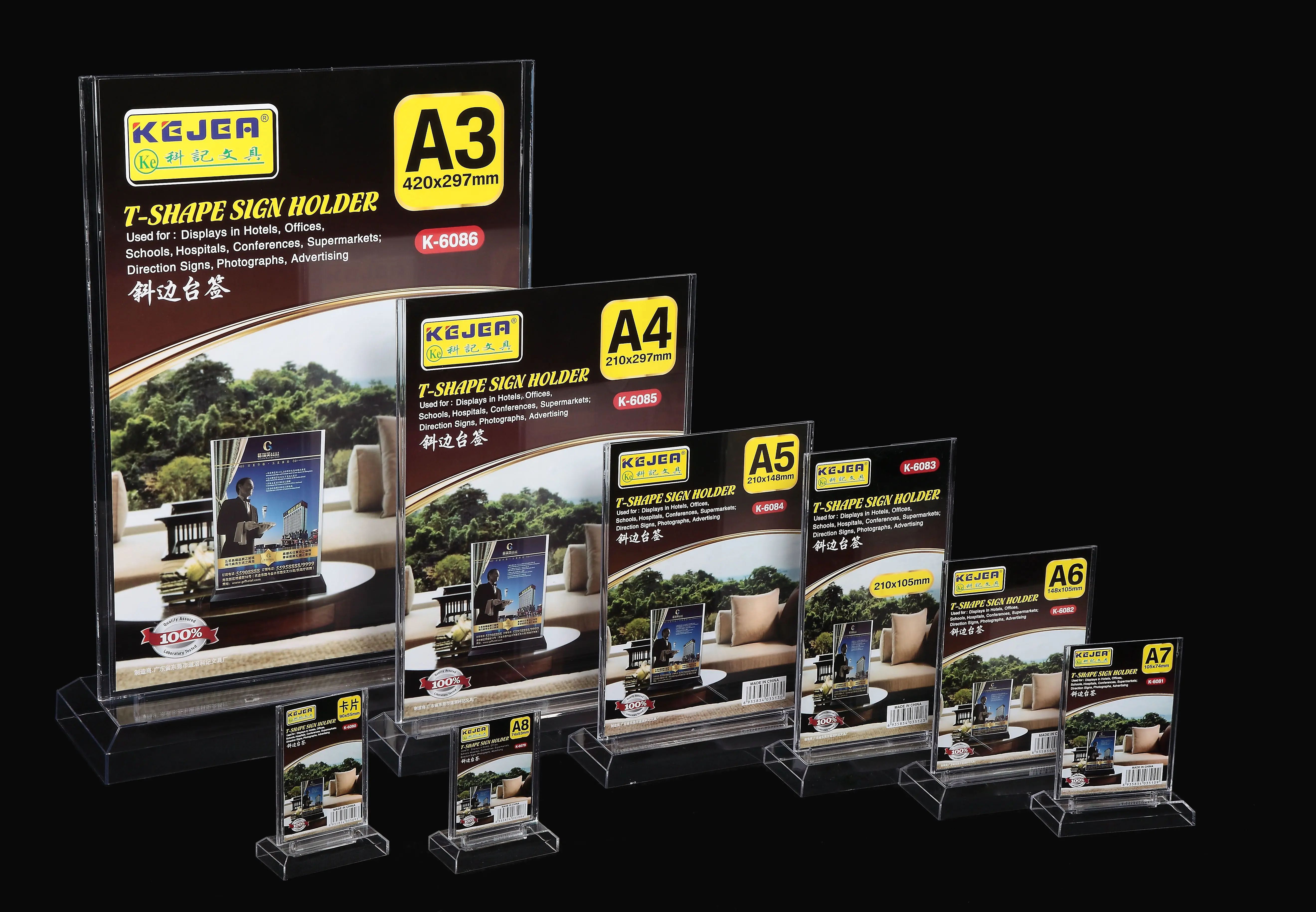 Clear Menu Stand Different Size Acrylic Tabletop Menu Display Stand ...