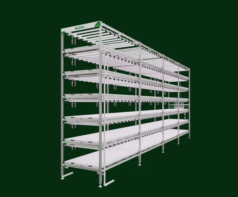 Automated 4x8ft Agriculture Vertical Grow System Plant Growing Racks ...