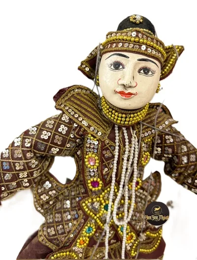Wooden Puppets Classic Myanmar Puppet Drama Yoke-that Is A Combination ...