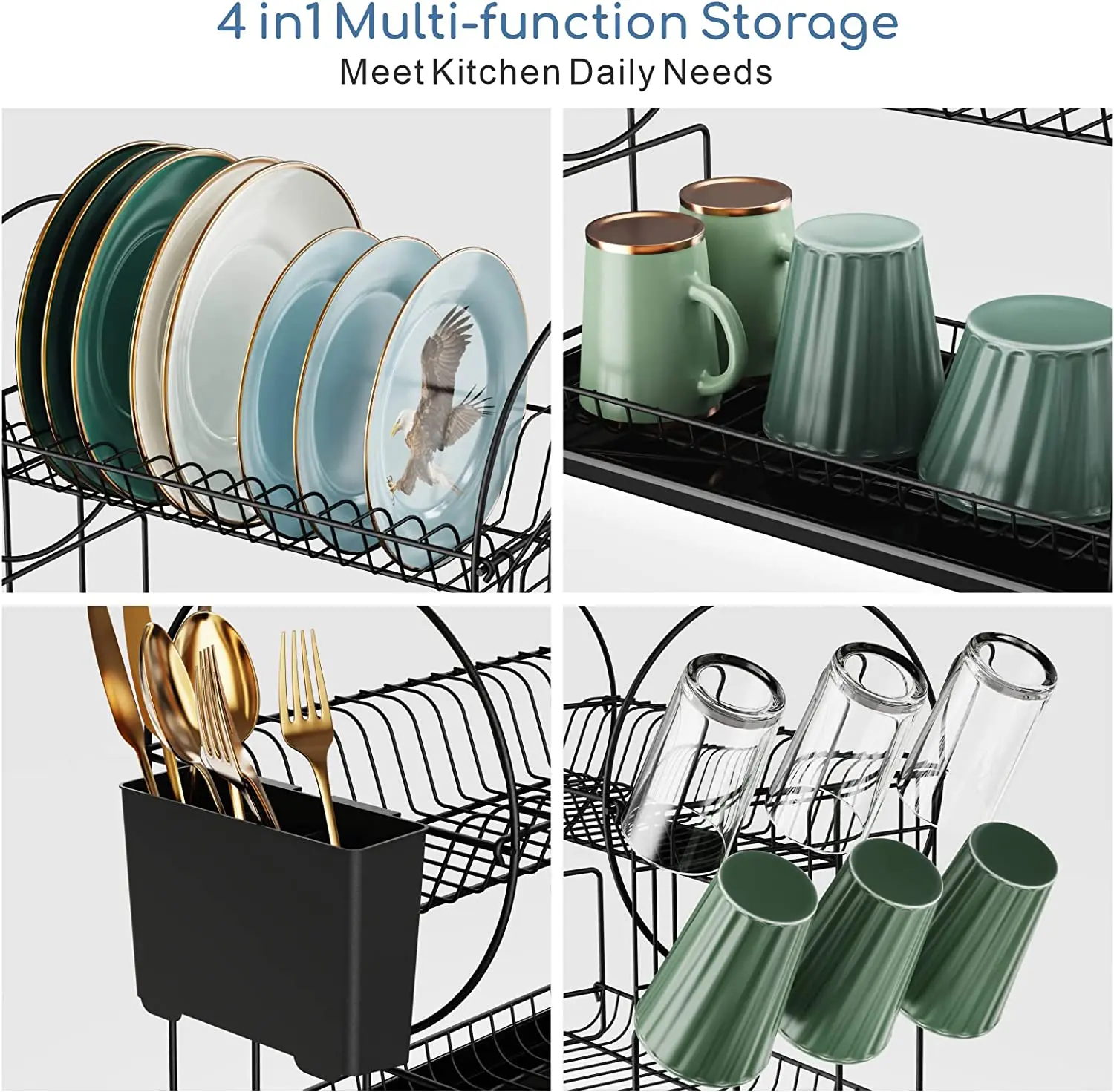 Bx Group Kd Structure Kitchen Dish Drying Rack Stainless Steel 304 ...